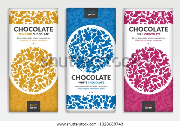 Colorful Packaging Design Chocolate Bars Vintage Stock Vector (Royalty ...