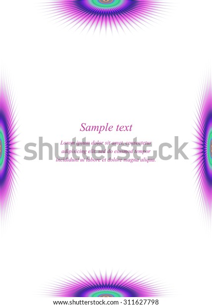 Colorful Page Border Design Template Invitation Stock Vector (Royalty ...