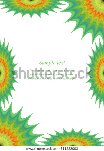 Colorful Page Corner Design Template Invitation Stock Vector (Royalty ...