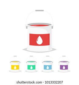 Colorful Paint Buckets Vector Isolated Stock Vector (Royalty Free ...