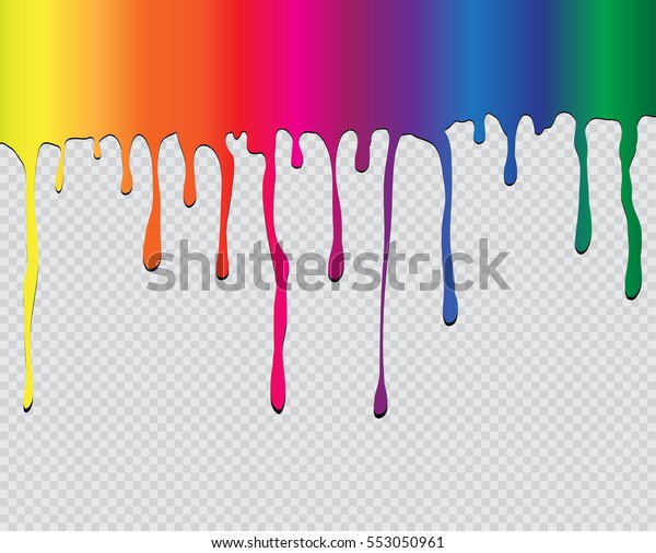 Colorful Paint Drippingpaint Drips Backgroundvector Illustration Stock ...