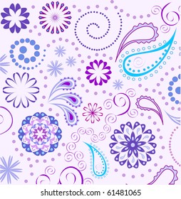 Colorful Paisley Background Vector Stock Vector (Royalty Free) 61481065 ...