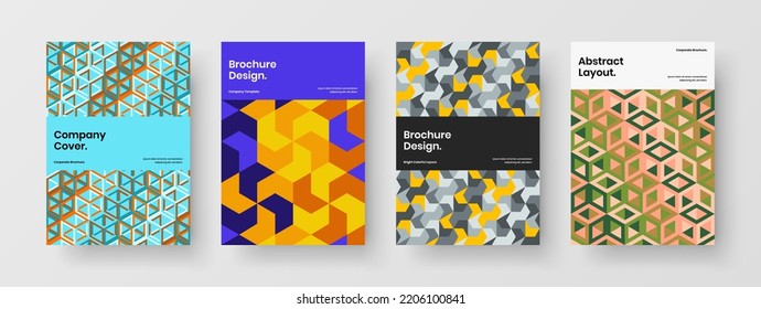 Colorful Pamphlet A4 Design Vector Illustration Stock Vector (Royalty ...