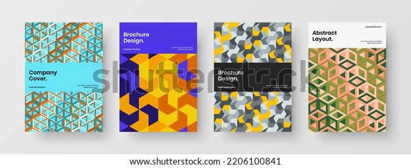 Colorful Pamphlet A4 Design Vector Illustration Stock Vector (Royalty ...
