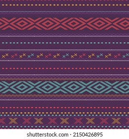 Colorful Pattern Ulos Traditional Batik Seamless Stock Vector (Royalty ...