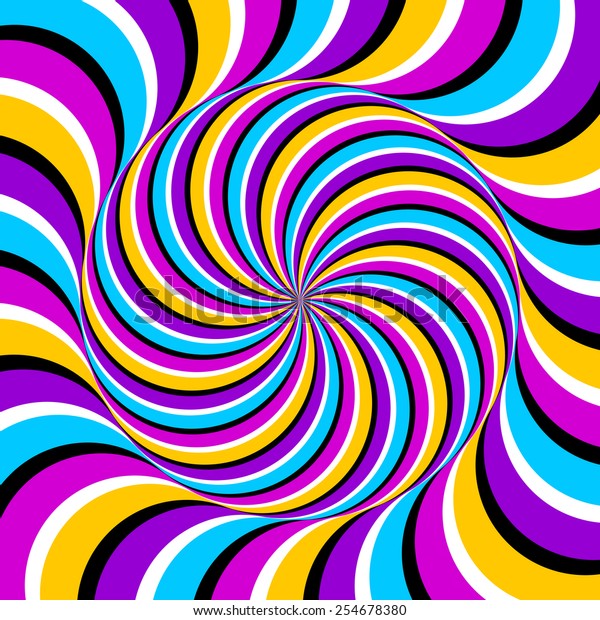 Colorful Perpetual Motion Sphere Spin Illusion Stock Vector (Royalty ...