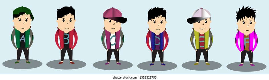 Colorful Person Vector Stock Vector (Royalty Free) 1352321753 ...