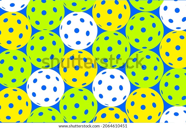 Colorful Pickleball Background Pickleball Balls Vector Stock Vector ...
