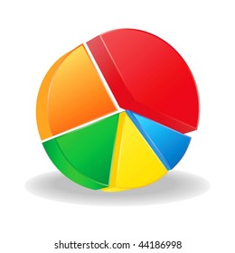 Colorful Pie Chart Vector Stock Vector (Royalty Free) 44186998 ...