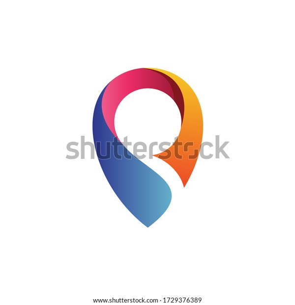 Colorful Pin Logo Design Vector Stock Vector (Royalty Free) 1729376389 ...