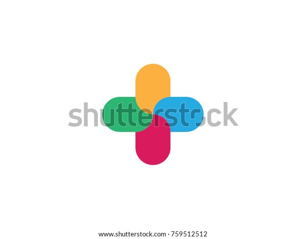 Colorful Plus Sign Vector Symbol Stock Vector (Royalty Free) 759512512
