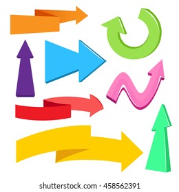 Colorful Point Arrows Vector Compilation Stock Vector (Royalty Free ...