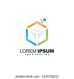 Colorful Poly Box Technology App Logo Stock Vector (Royalty Free ...