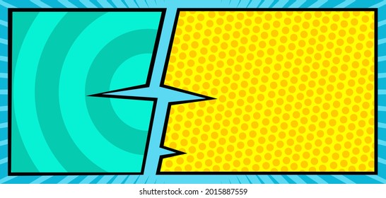 Colorful Pop Art Comic Panel Design Stock Vector (Royalty Free ...