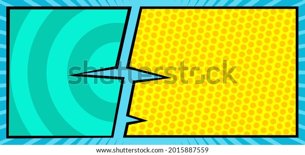 Colorful Pop Art Comic Panel Design Stock Vector (Royalty Free ...