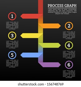 Colorful Process Graph Illustration Stock Vector (Royalty Free ...