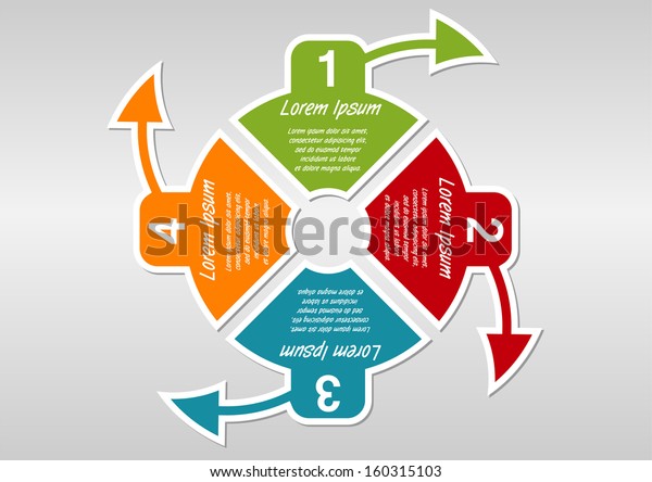 Colorful Process Stickers Stock Vector (Royalty Free) 160315103 ...