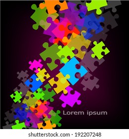 Colorful Puzzle Piece Vector Background Vector Stock Vector (Royalty ...