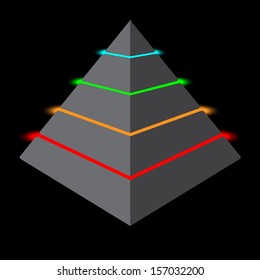 Vertical Successful Pyramid Image Stock Illustration 68588608