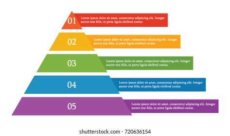 Colorful Pyramid Infographic Five Steps Stock Vector (Royalty Free ...