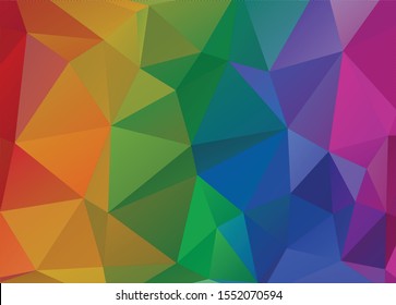 Colorful Rainbow Abstract Triangle Background Stock Vector (Royalty ...