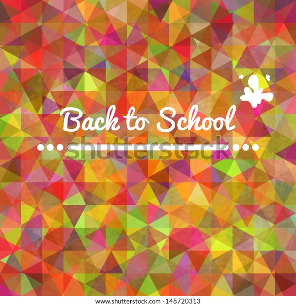 Colorful Rainbow Background Card Back School Stock Vector (Royalty Free ...