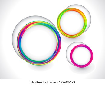 Colorful Rainbow Circle Based Background Vector Stock Vector (Royalty ...