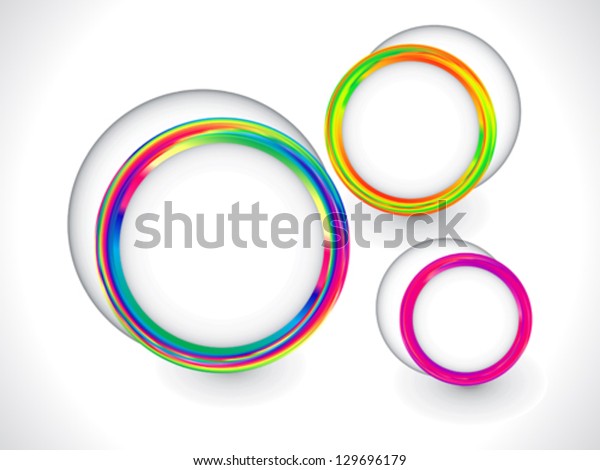Colorful Rainbow Circle Based Background Vector Stock Vector (Royalty ...