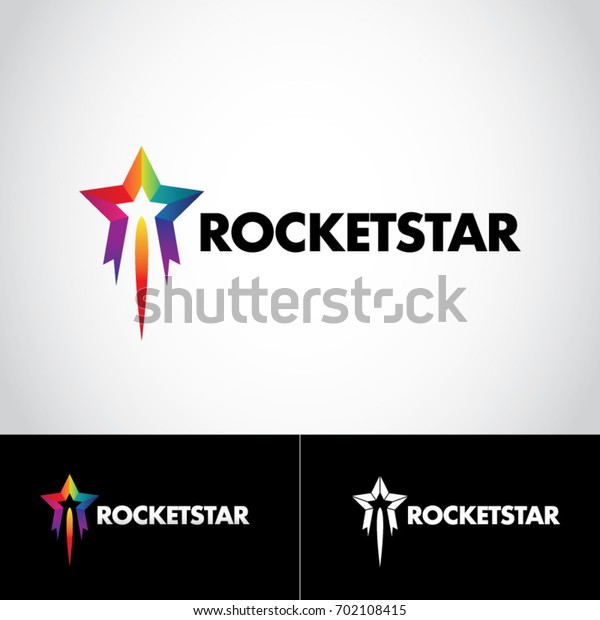 Colorful Rainbow Rocket Star Logo Symbol Stock Vector (Royalty Free ...