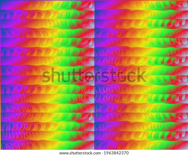 Colorful Rainbow Waves Use Textures Illustrations Stock Vector (Royalty ...