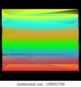 Colorful Rectangle Lines On Black Background Stock Vector (Royalty Free ...