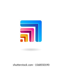 Colorful Rectangle Logo Design Template Stock Vector (Royalty Free ...