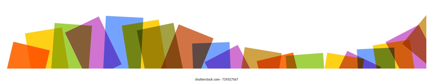 Colorful Rectangles Build Wave Bottom Stock Vector (Royalty Free ...