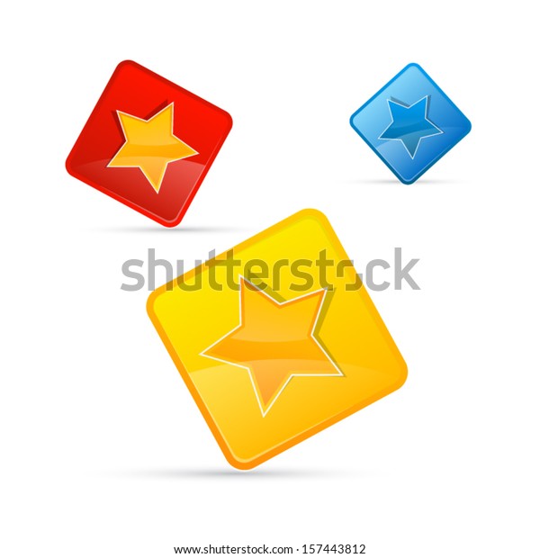 Colorful Red Yellow Blue Stars Stock Vector (Royalty Free) 157443812 ...