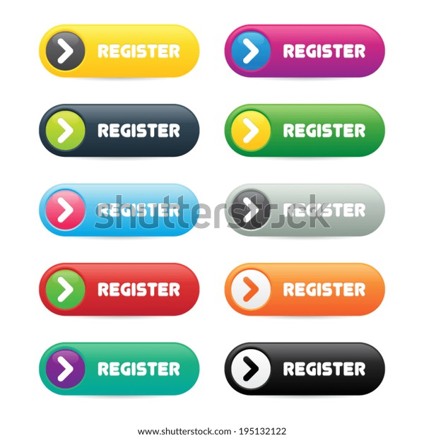 Colorful Register Buttons Stock Vector (Royalty Free) 195132122 ...