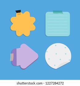 Colorful Reminder Notes Vector Set Stock Vector (Royalty Free) 1237542088