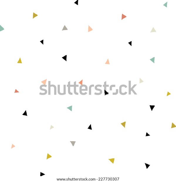 Colorful Repeating Triangle Confetti Background Pattern Stock Vector ...