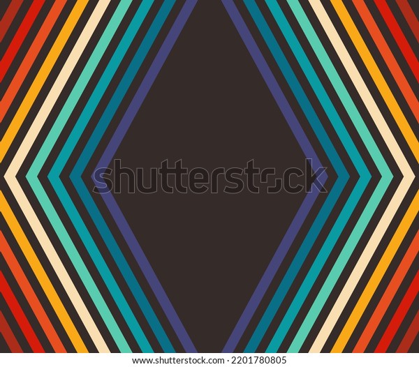 Colorful Retro Stripes Border Background Vector Stock Vector (Royalty ...