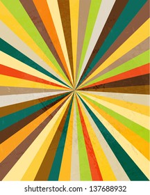 Colorful Retro Sun Rays Vector Background Stock Vector (Royalty Free ...