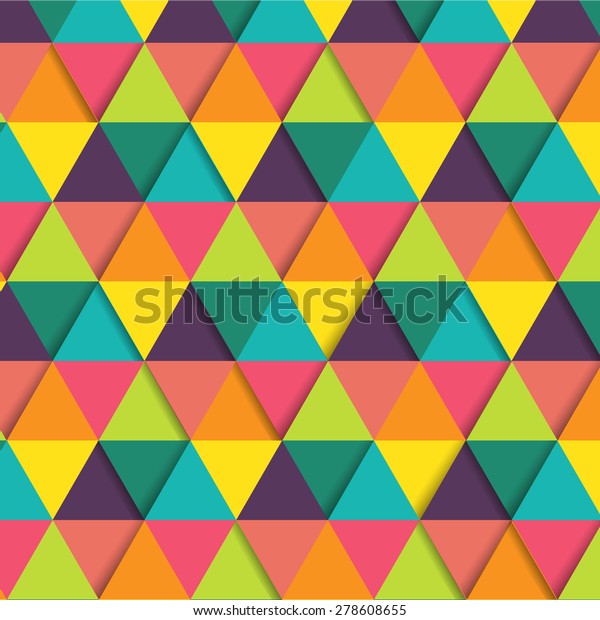 Colorful Retro Triangle Design Stock Vector (Royalty Free) 278608655 ...
