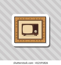 Colorful Retro Tv Design Vector Illustration Stock Vector (Royalty Free ...