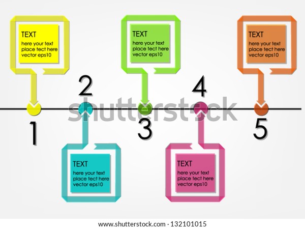 Colorful Ribbon Design Timeline Can Be Stock Vector (Royalty Free ...