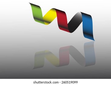 Colorful Ribbon Olympic Stock Vector (Royalty Free) 260519099 ...