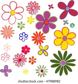 Colorful Seamless Flower Background Stock Vector (Royalty Free ...
