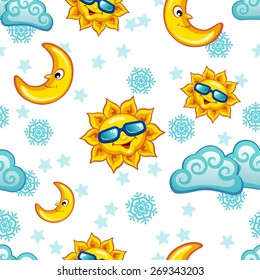 Cartoon Angry Sun Moon Halloween Illustration: เวกเตอร์สต็อก (ปลอดค่า ...
