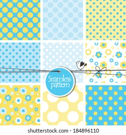 Colorful Seamless Patterns Digital Paper Pattern Stock Vector (Royalty ...