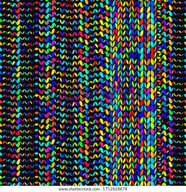 Colorful Seamless Texture On Black Backdrop Stock Vector (Royalty Free ...