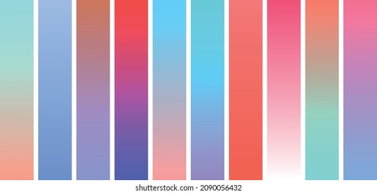 Colorful Set Bright Gradients Vector Illustration Stock Vector (Royalty ...