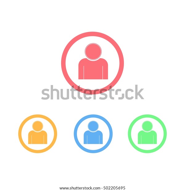 Colorful Set Circle Ring Avatar Profile Stock Vector (Royalty Free ...