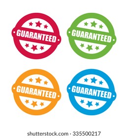 Colorful Set Guaranteed Labels Stock Vector (Royalty Free) 335500217 ...